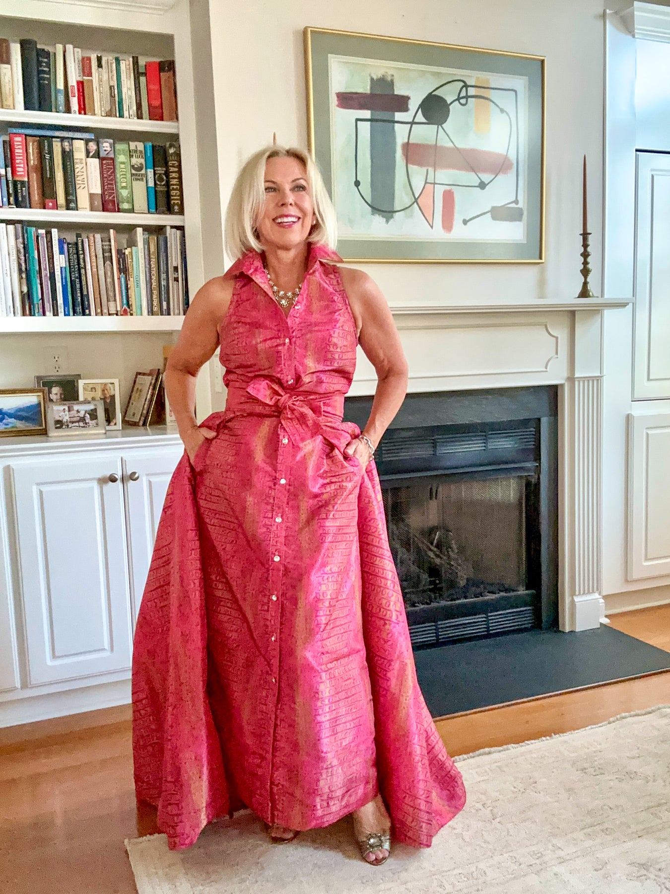 Taffeta Overskirt in Fuchsia Gator – Susan Albright
